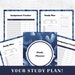 Study Planner Printable Blue & White Assignment Tracker - Etsy