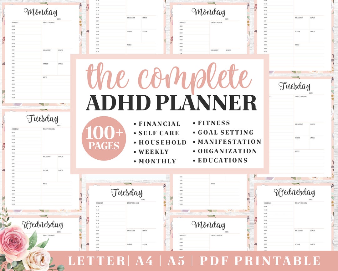 ADHD Planner Bundle | Adult ADHD Organization | Complete Life Planning ...