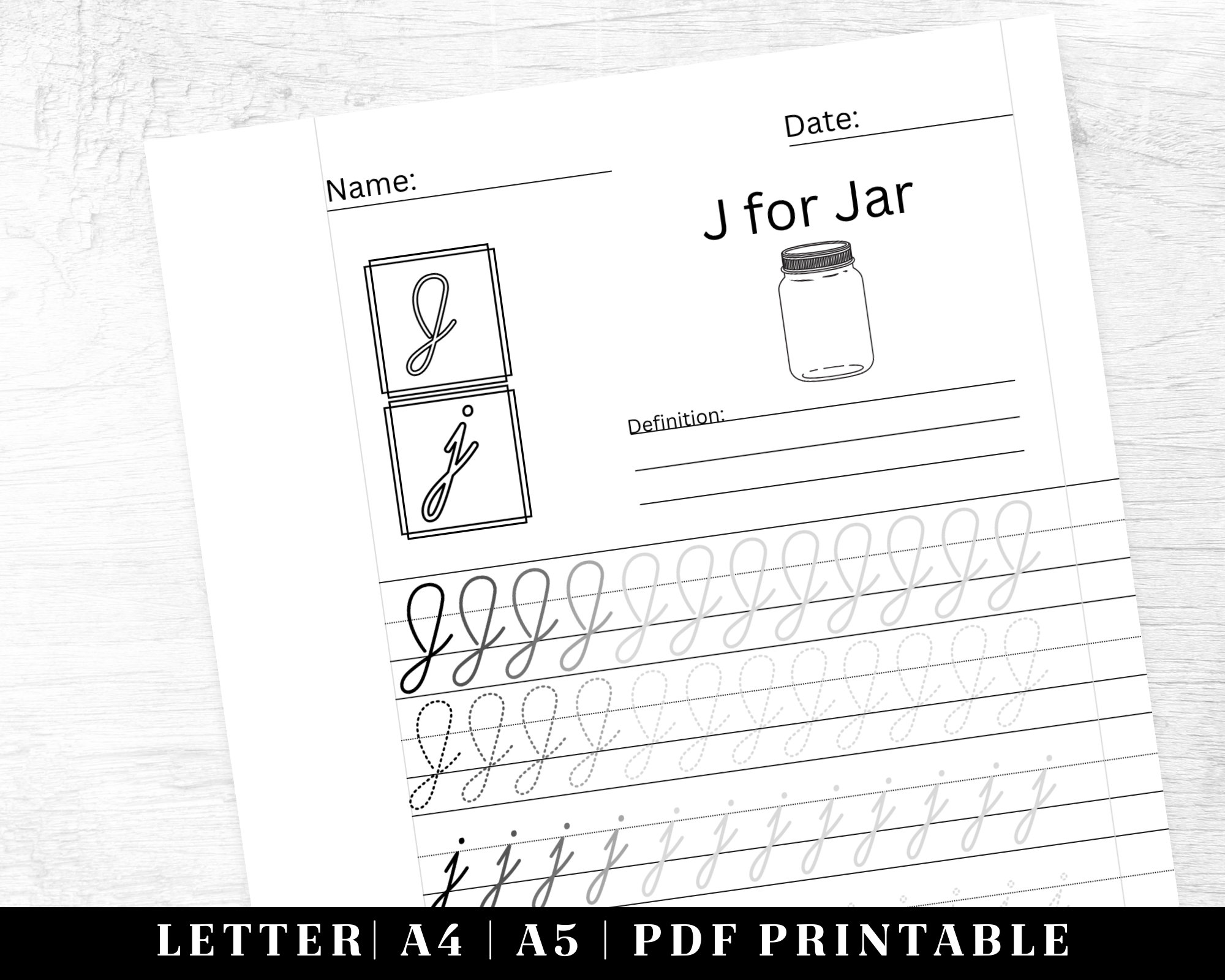 Cursive Handwriting Practice Worksheets Printable Neat - Etsy