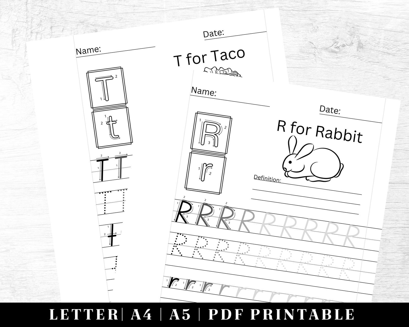 Handwriting Practice Worksheets Printable Neat Handwriting Workbook ...