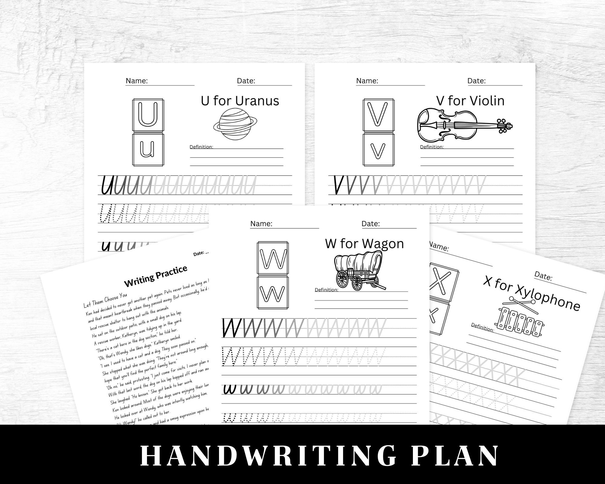 Handwriting Practice Worksheets Printable Neat Handwriting Workbook ...