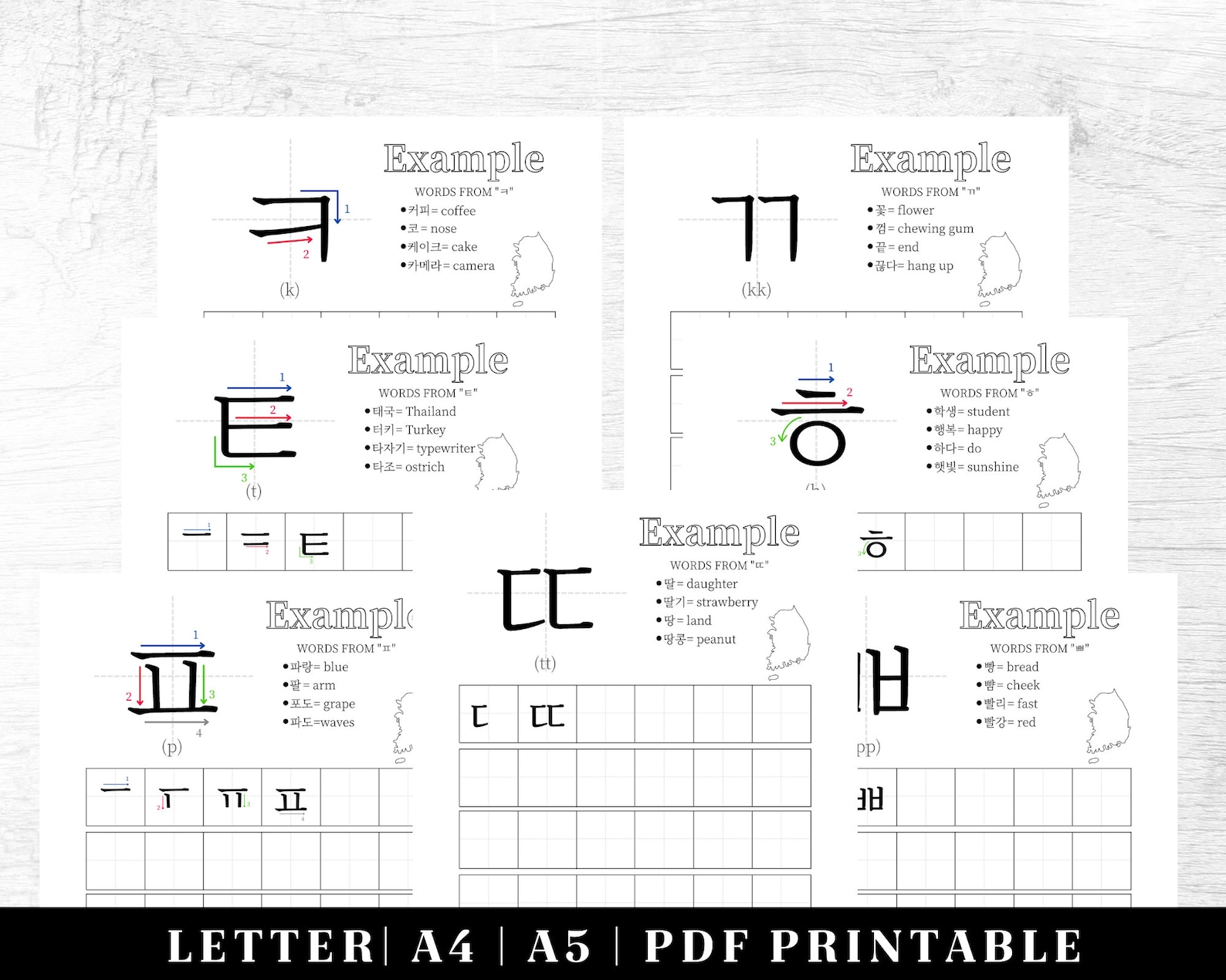 Korean Language Learning Workbook | Printable Korean Worksheets ...