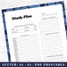 Study Planner Printable Blue & White Assignment Tracker - Etsy
