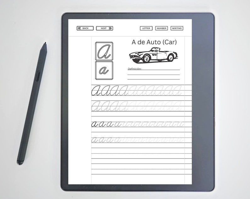 Spanish Handwriting Practice Worksheets Kindle Scribe Kindle Scribe ...