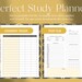 Study Planner Printable Gold Assignment Tracker Digital - Etsy