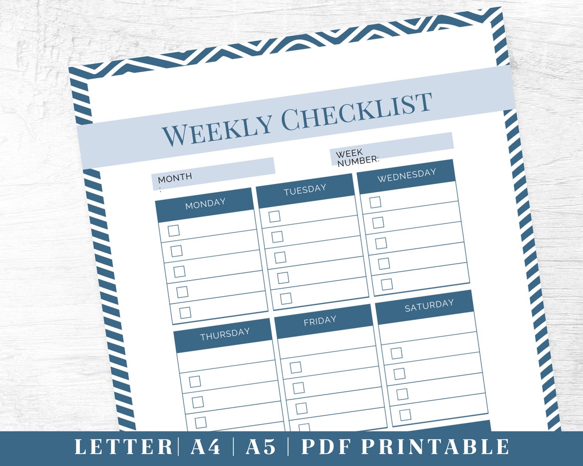 Productivity Planner Printable Daily Weekly Monthly Tracker - Etsy