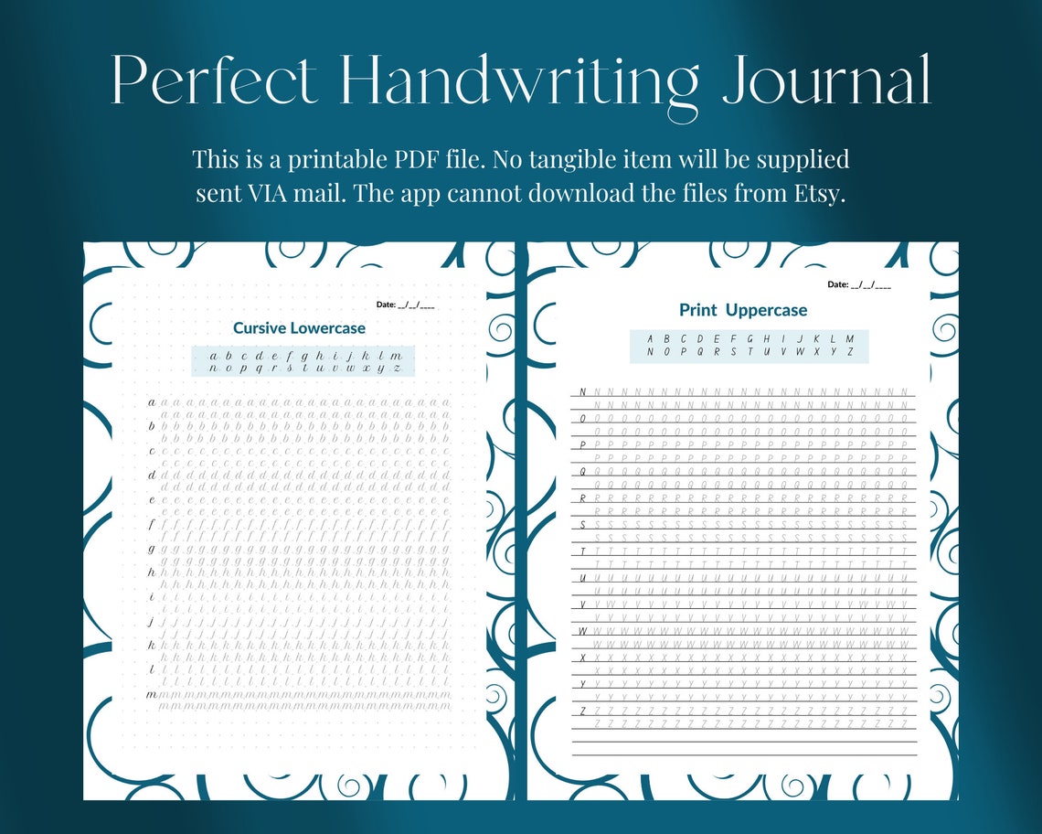 Printable Handwriting Practice Guide Neat Handwriting - Etsy