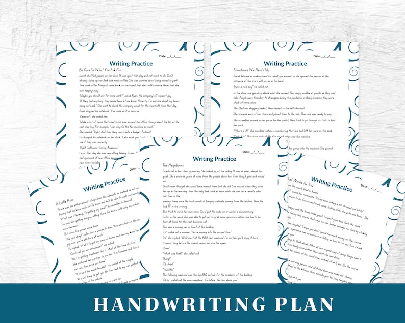 Printable Handwriting Practice Guide Neat Handwriting - Etsy