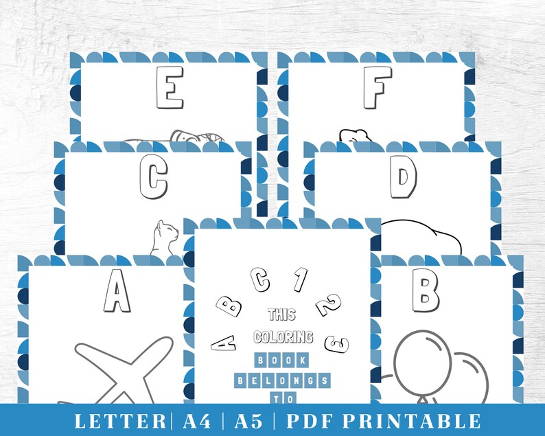 Kids Coloring Pages Printable Kids Activity Book Preschool - Etsy