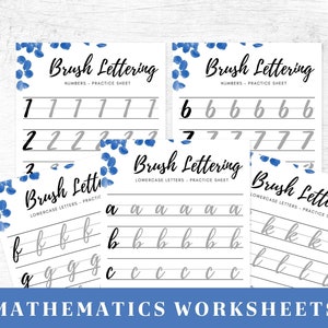 Learn Modern Calligraphy | Printable Hand Lettering Worksheet | Brush ...