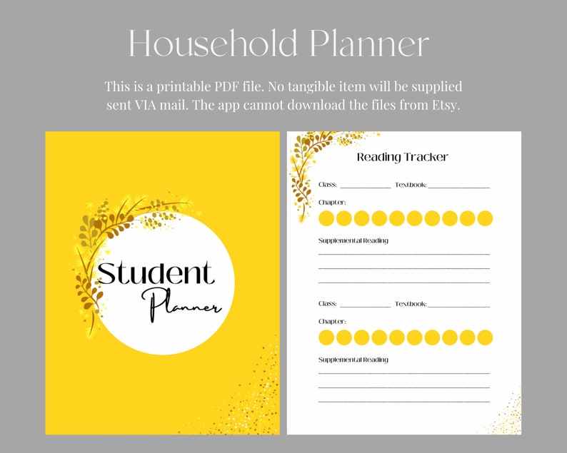 Student Planner Printable Study Planner Goal Planner - Etsy