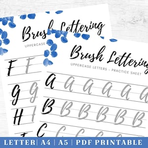 Learn Modern Calligraphy | Printable Hand Lettering Worksheet | Brush ...