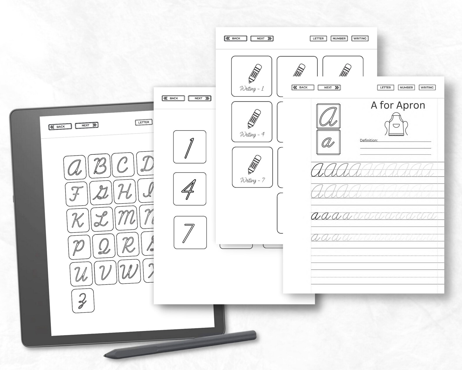 Handwriting Practice Worksheets for Kindle Scribe Kindle Scribe ...