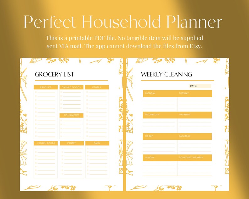 Household Planner Printable Life Organizer Binder Digital Download ...