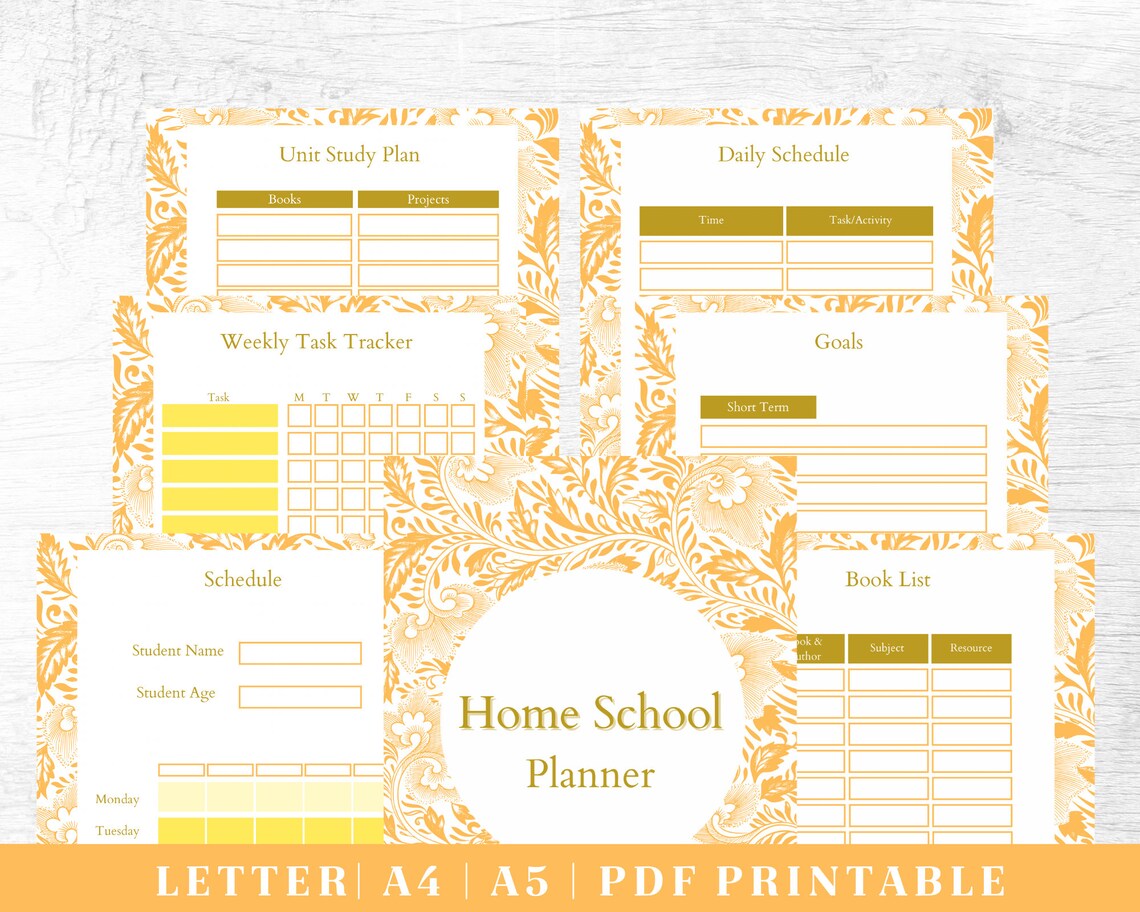 Printable Home School Planner Homeschool Schedule Printable Lesson Plan ...