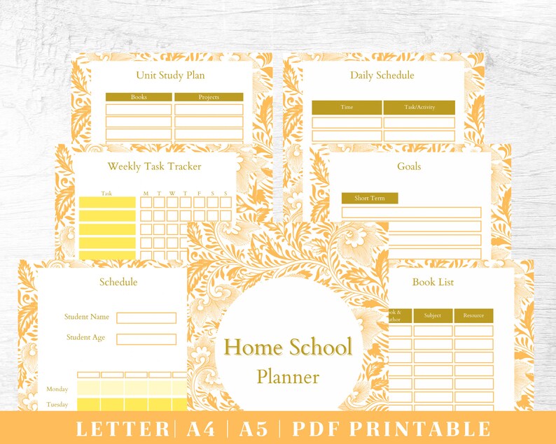 Printable Home School Planner Homeschool Schedule Printable Lesson Plan ...