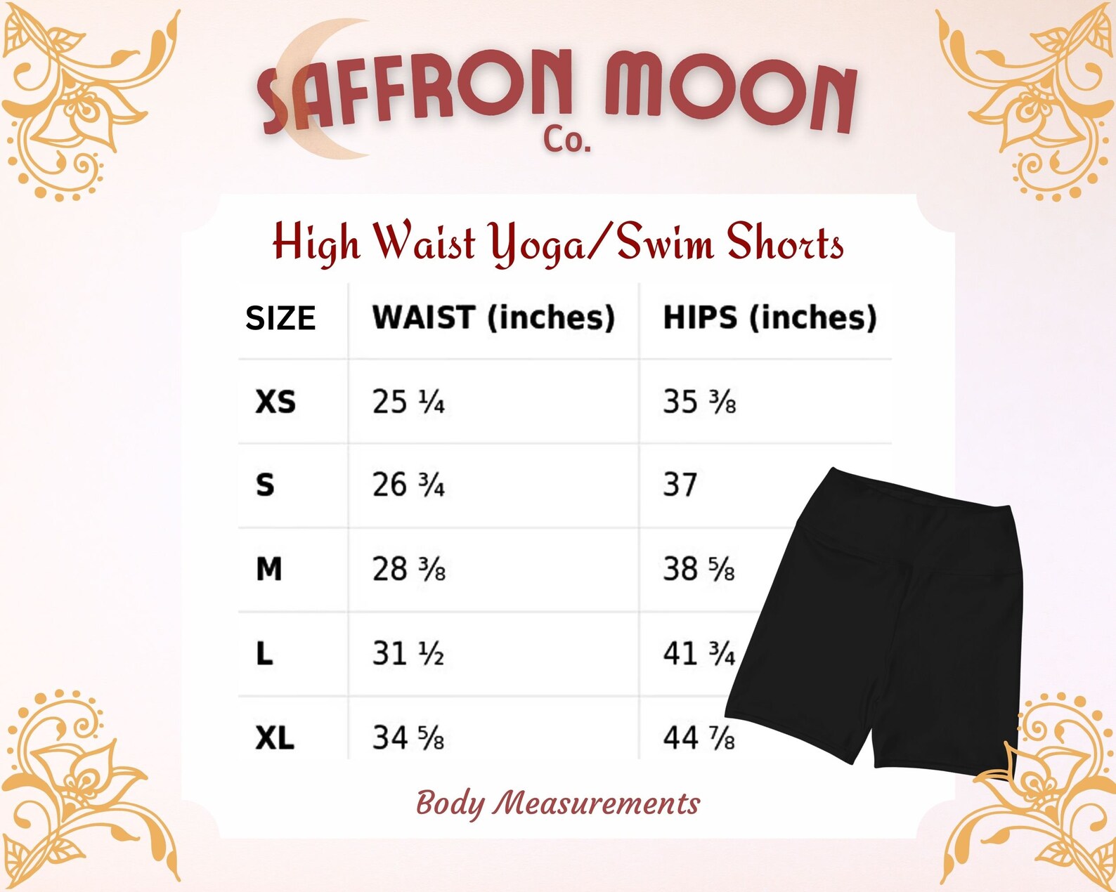 Floral UPF 50+ Swim Shorts, Orange & White Jacobean Flower Print, Soft ...