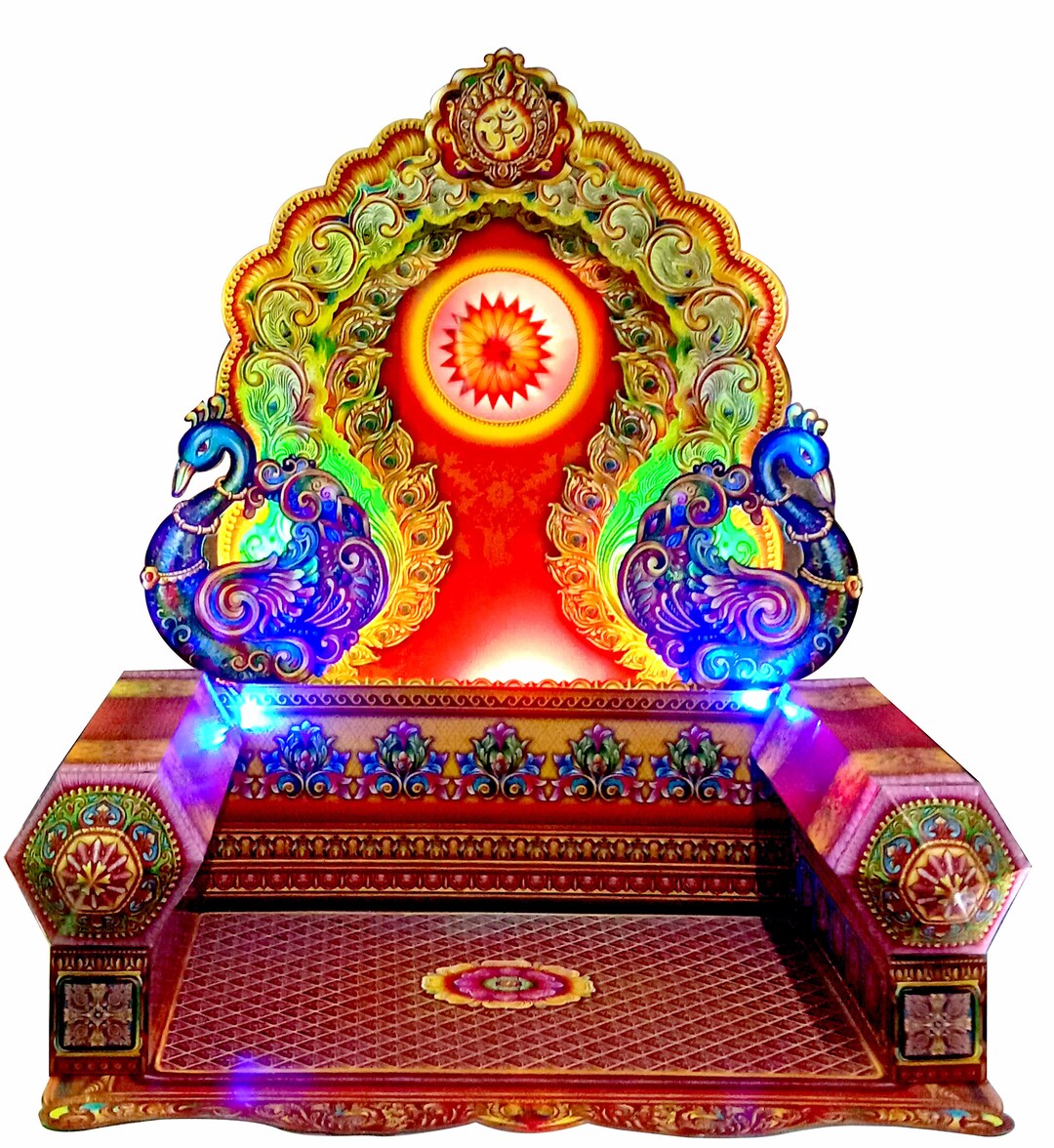 PLOUTUS - Mayurasan Makhar - Eco Friendly & Foldable, Ganpati Makhar ...