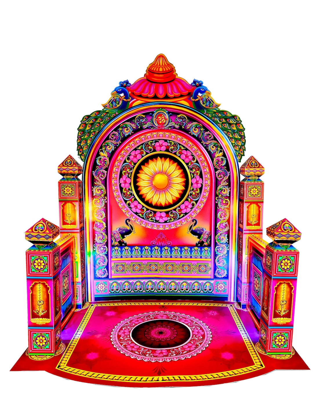 PLOUTUS - Fluorescent Makhar - Eco Friendly & Foldable, Ganpati Makhar ...