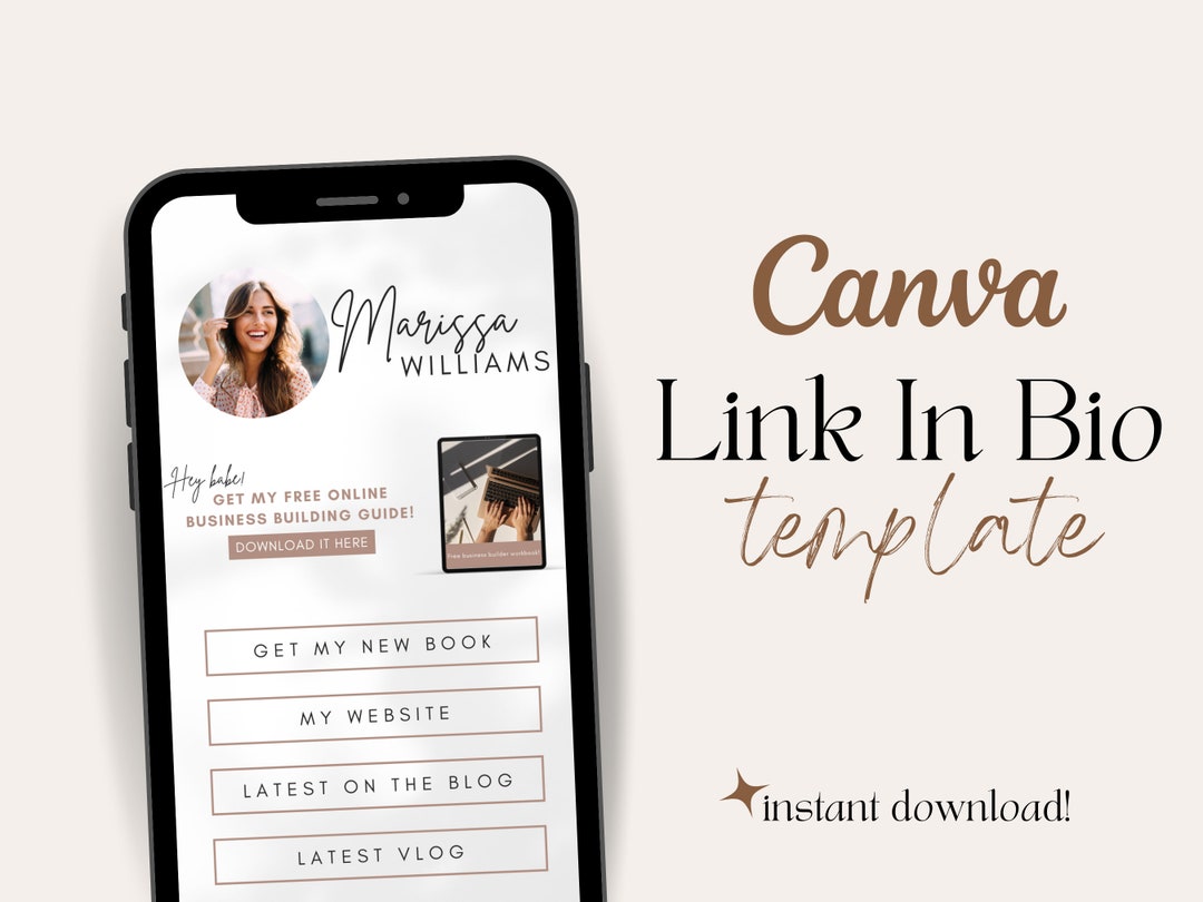 Link in Bio Template- Link in Bio Canva Template Perfect for Real ...