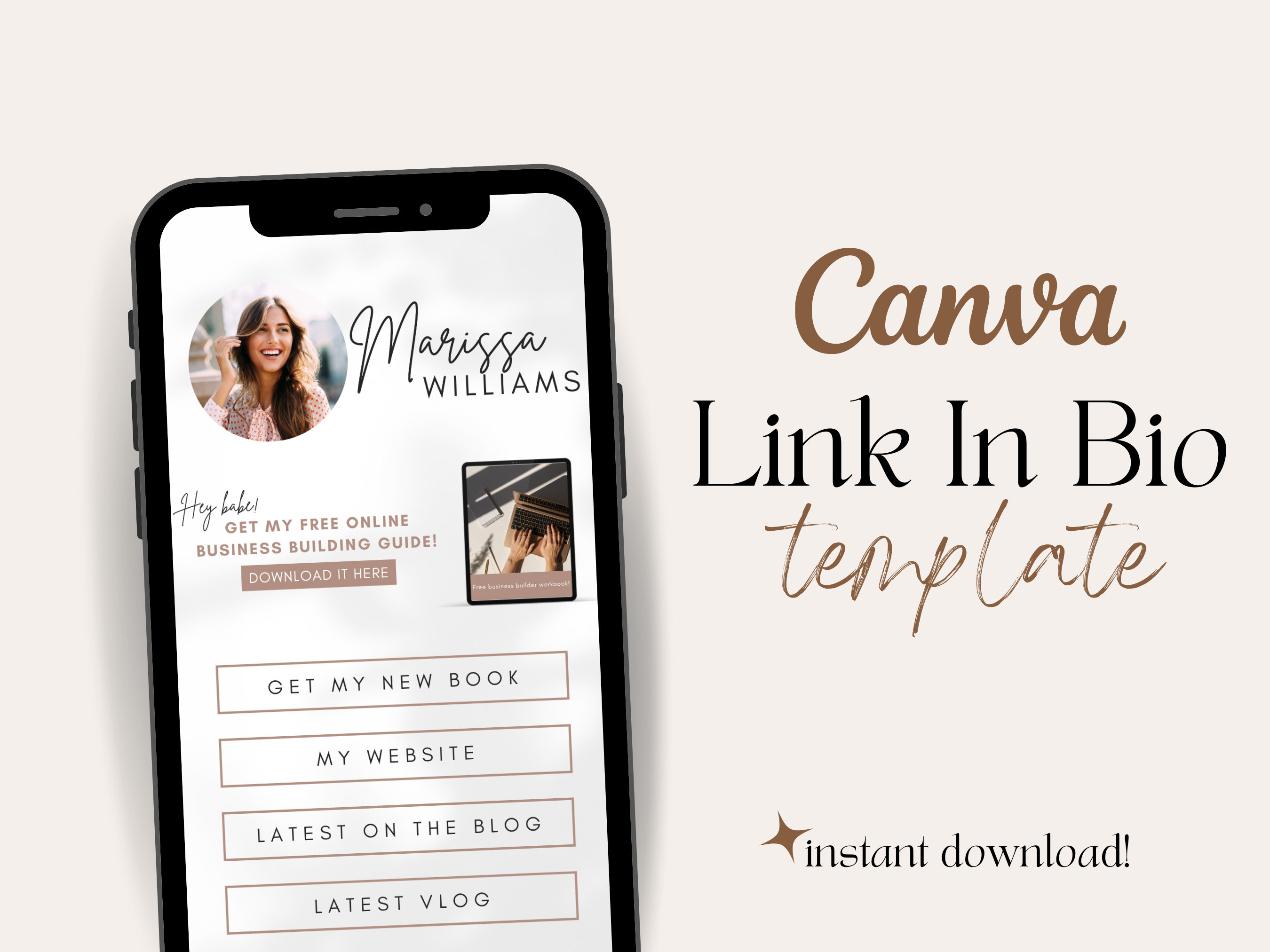 Link in Bio Template- Link in Bio Canva Template Perfect for Real ...