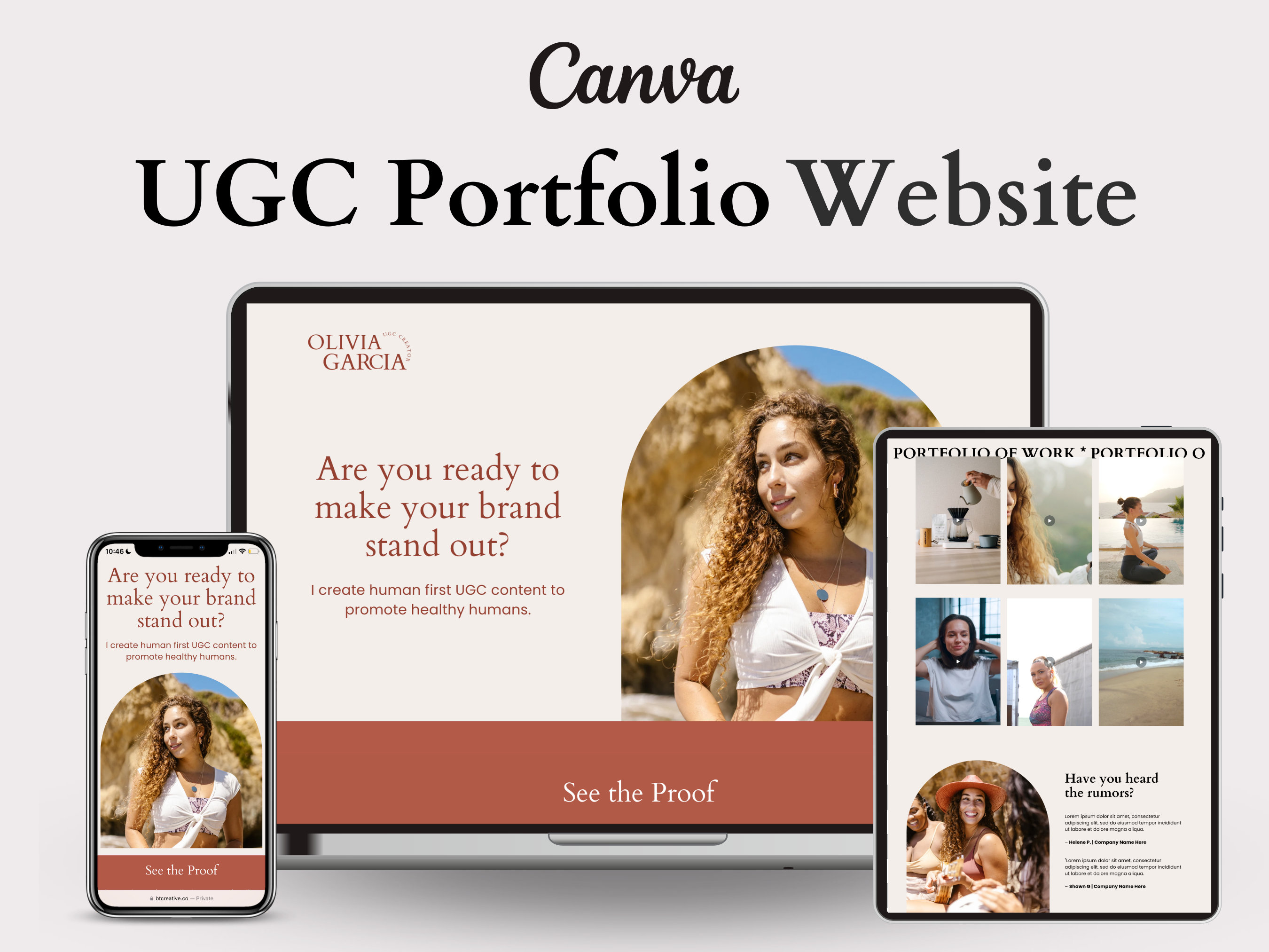UGC Portfolio Template in Canva for Any Professional Ugc - Etsy