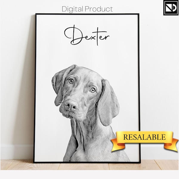 Dog Sketch - Etsy UK