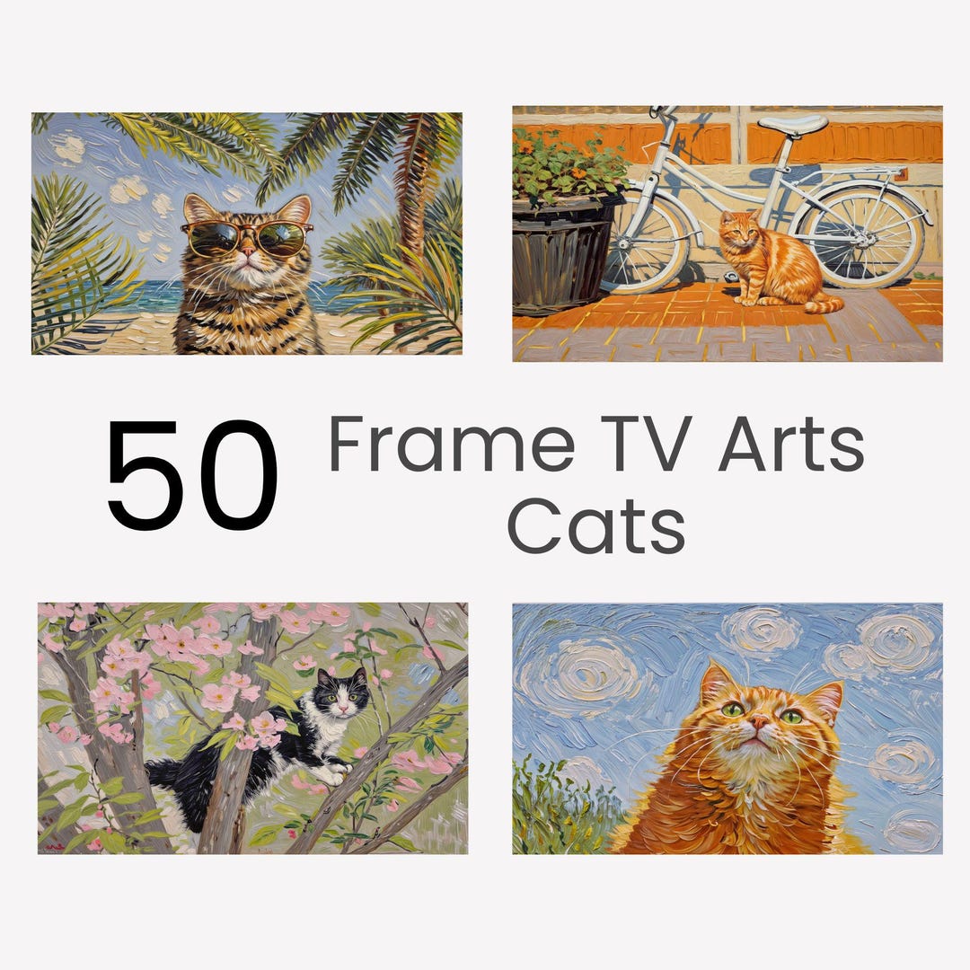 Samsung Frame TV Art Cats Bundle, Frame TV Art Cats, Wall Decor for Cat ...