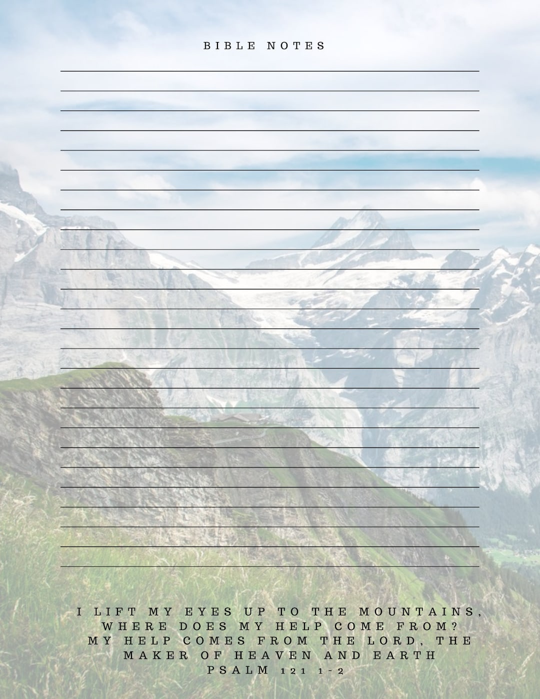 Sunday Notes, Bible Note Taking, Memory Verse Digital Download - Etsy