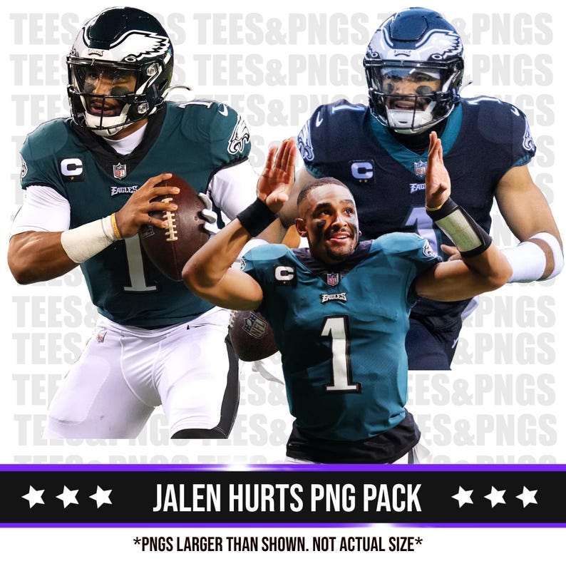 Jalen Hurts PNG PACK (6) - Etsy