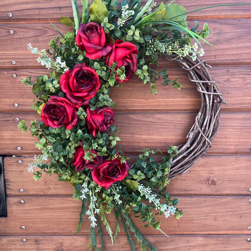Red Wreath - Etsy