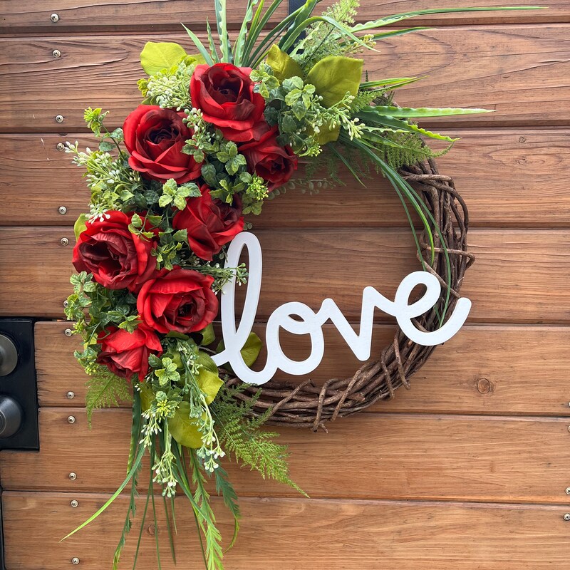 Rose Wreath - Etsy