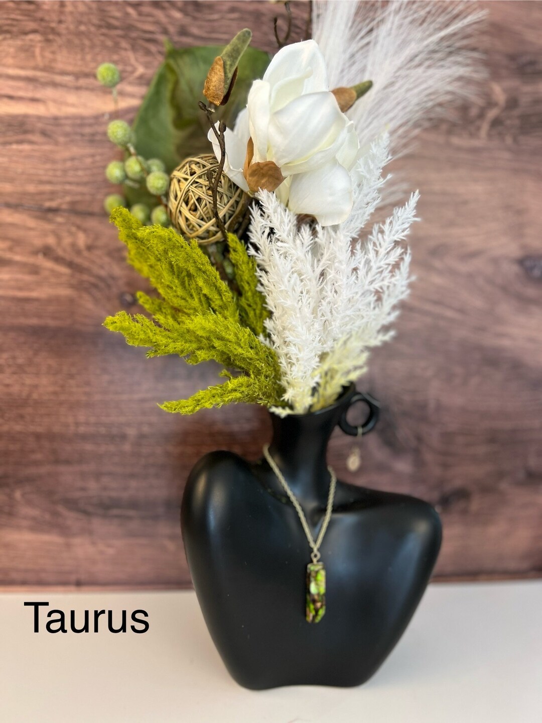Zodiac Vase Gift: Personalized Birth Month Color, Floral Arrangement ...