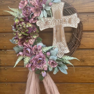Large Boho Chic Wreath for Mother's Day. Cottage Style Spring Lambs Ear ...