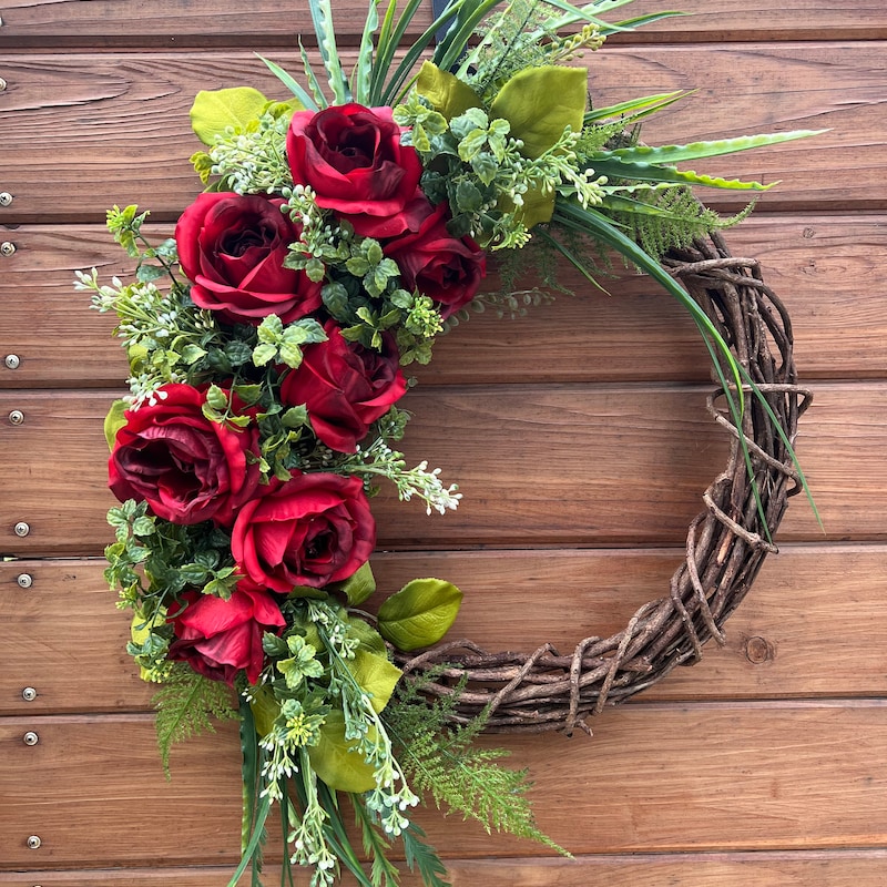 Rose Wreath - Etsy