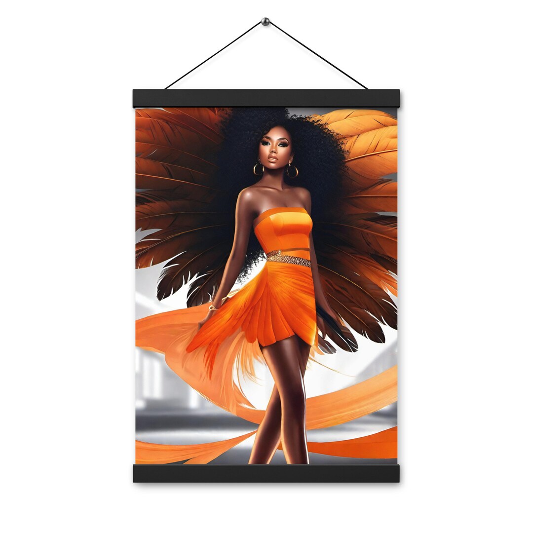 Goddess in Orange Poster With Hangers - Etsy