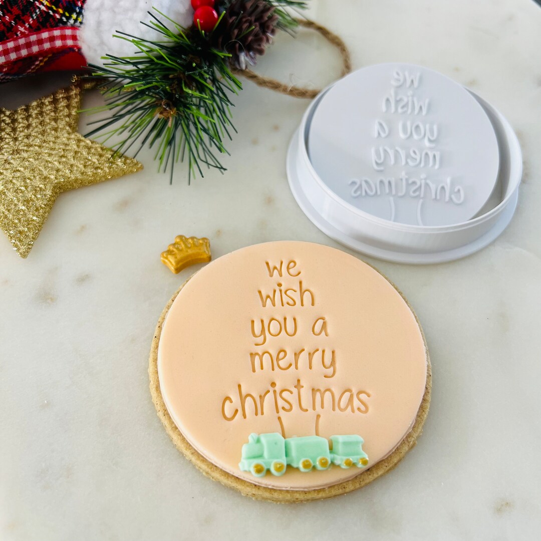 We Wish You A Merry Christmas Stamp & Optional Cutter Christmas Cookies ...