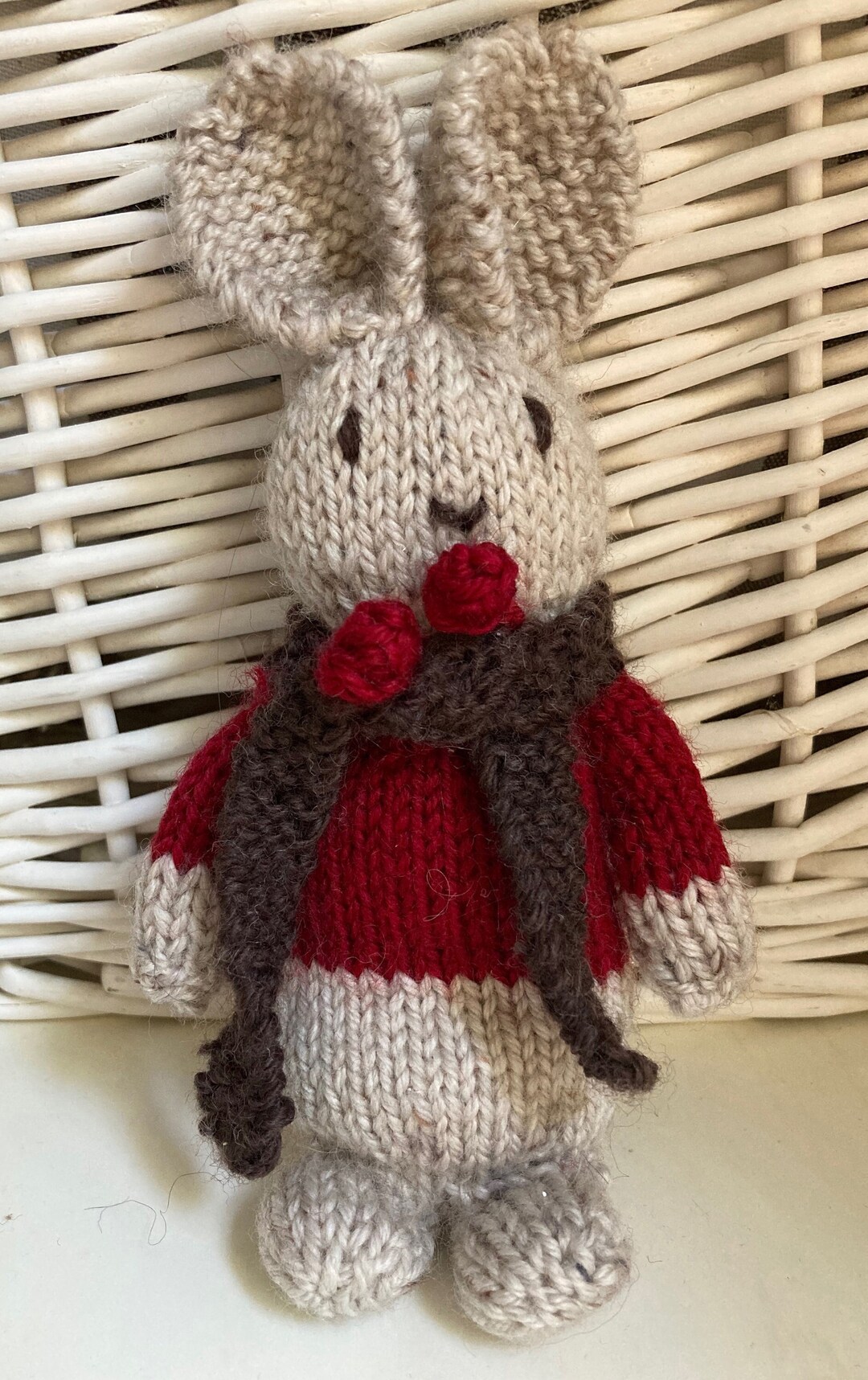 Festive Rabbit Knitting Pattern - Etsy