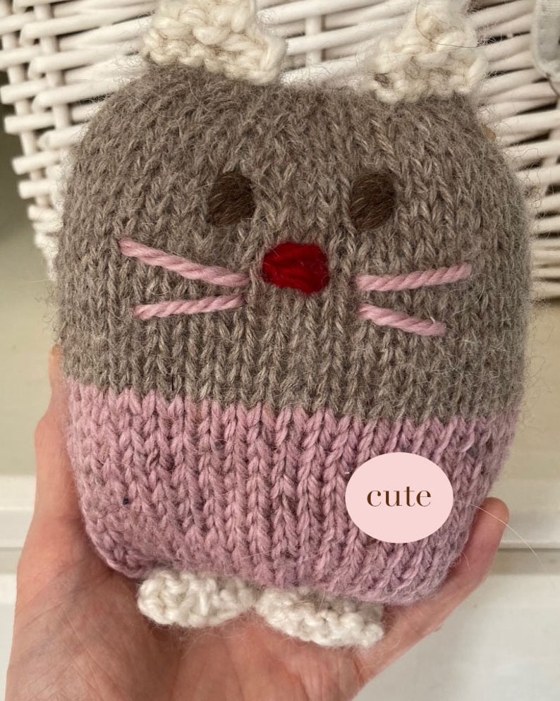 Instant Download Easy Cute Knitting Cat Pattern - Etsy UK