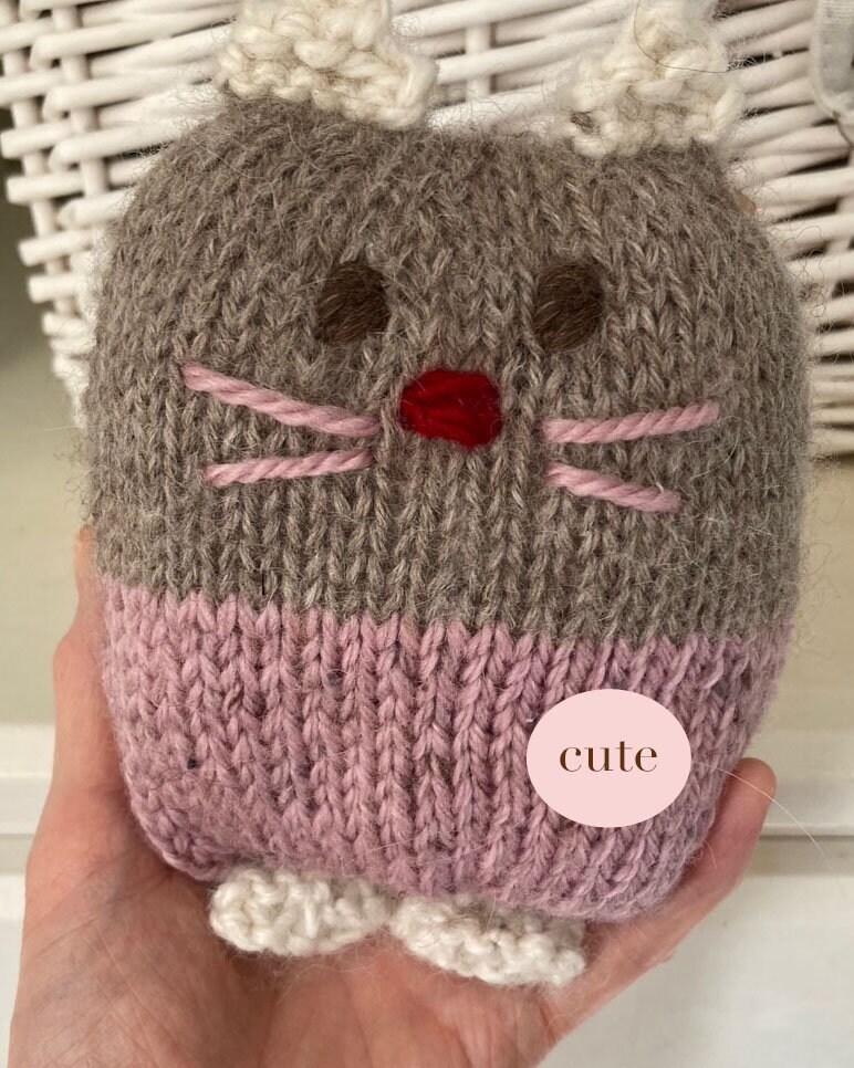 Instant Download Easy Cute Knitting Cat Pattern - Etsy