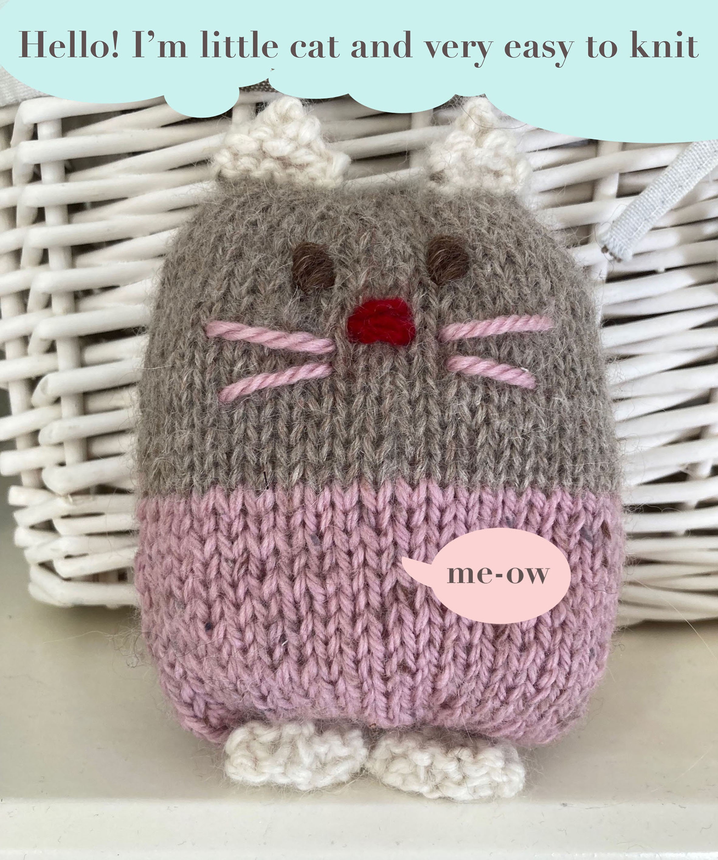 Instant Download Easy Cute Knitting Cat Pattern - Etsy
