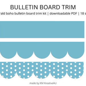 Emerald Boho Bulletin Boarder Trim, Classroom Decor Set, Greenery Theme ...