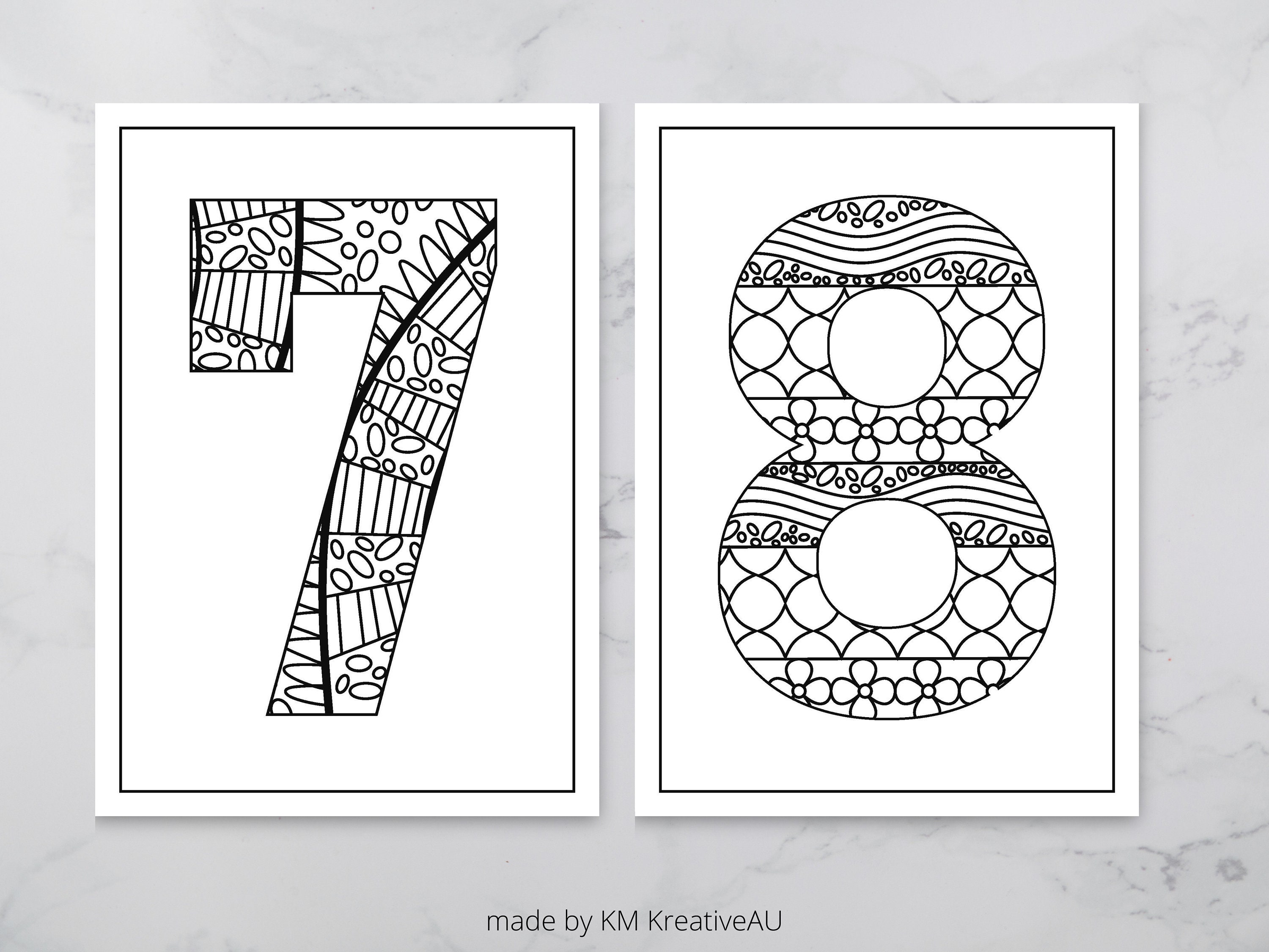Educational Counting Pages, Printable Number Coloring Sheets, Fun ...