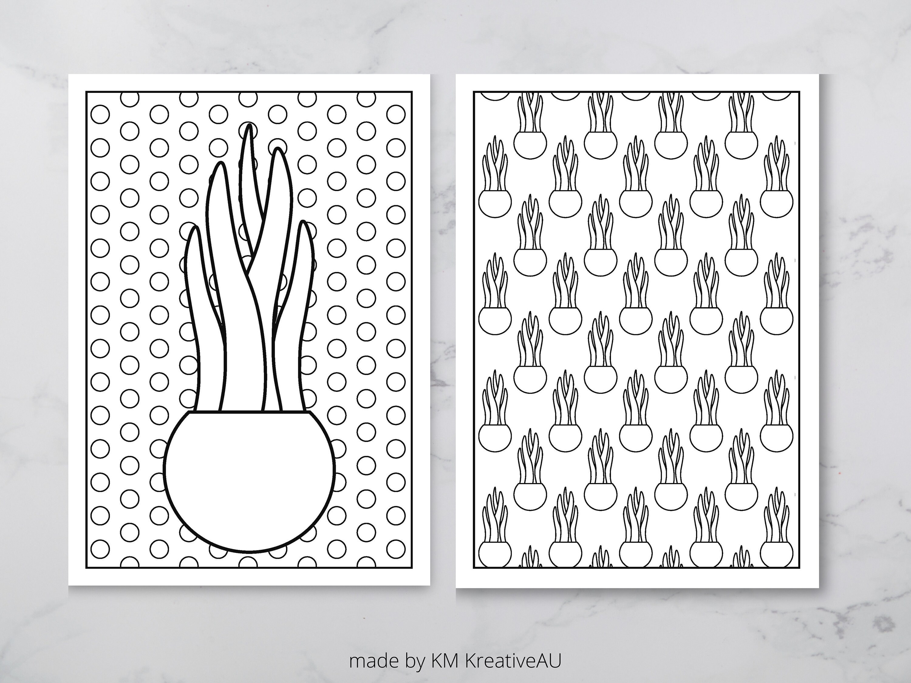 Printable Plant-themed Adult Coloring Sheets - Etsy