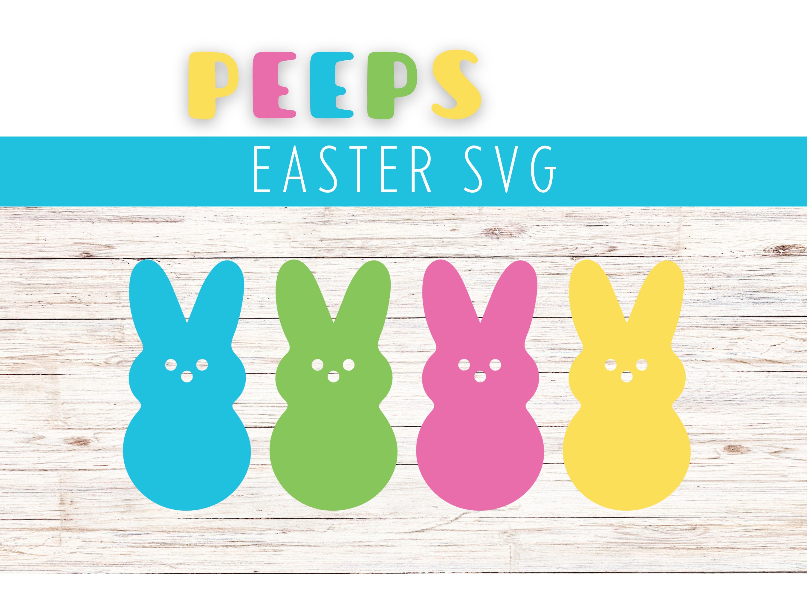 Peeps Bunny SVG Cut File, Easter Bunny Silhouette, Cricut and ...