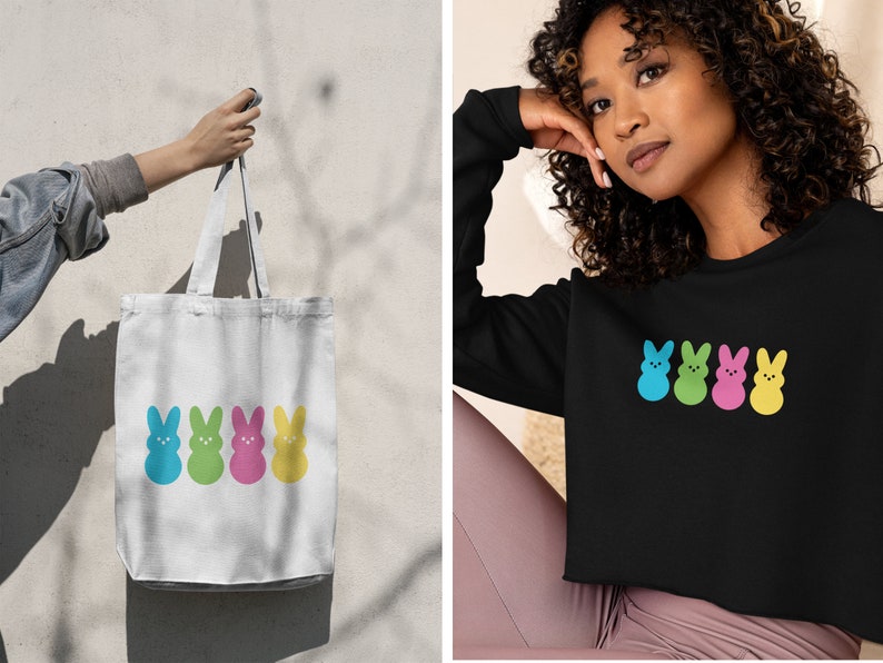 Peeps Bunny SVG Cut File, Easter Bunny Silhouette, Cricut and ...