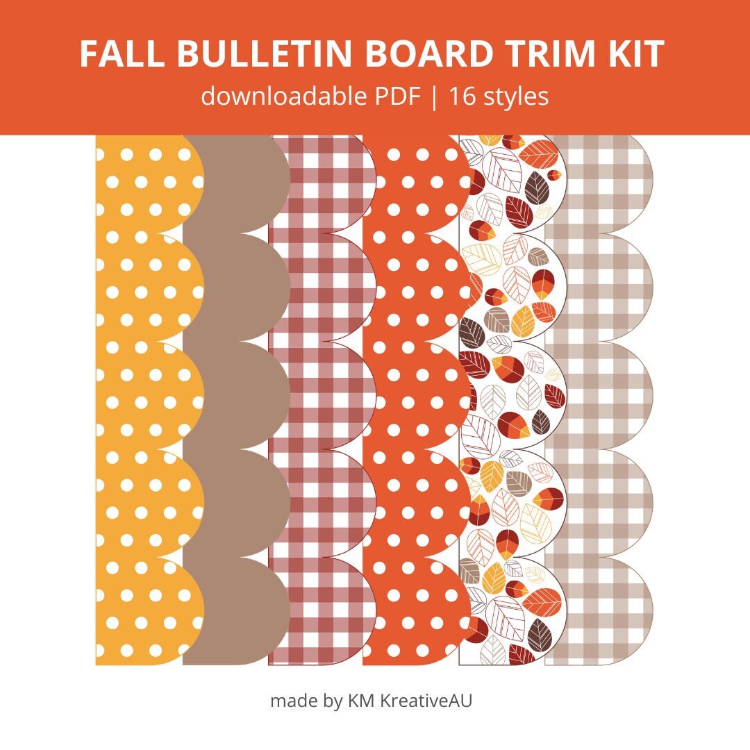 Fall-themed Classroom Bulletin Board Borders - Etsy