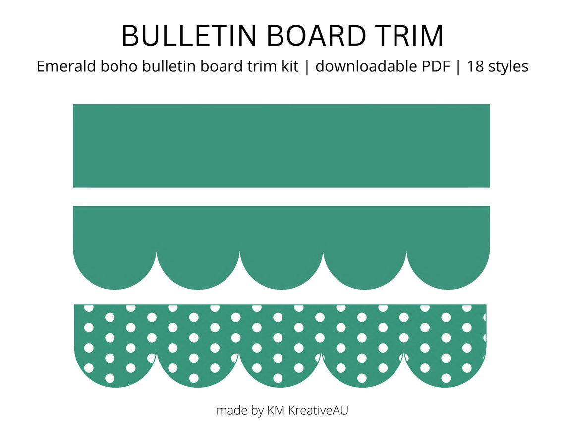 Emerald Boho Bulletin Boarder Trim, Classroom Decor Set, Greenery Theme Teacher Supplies ...