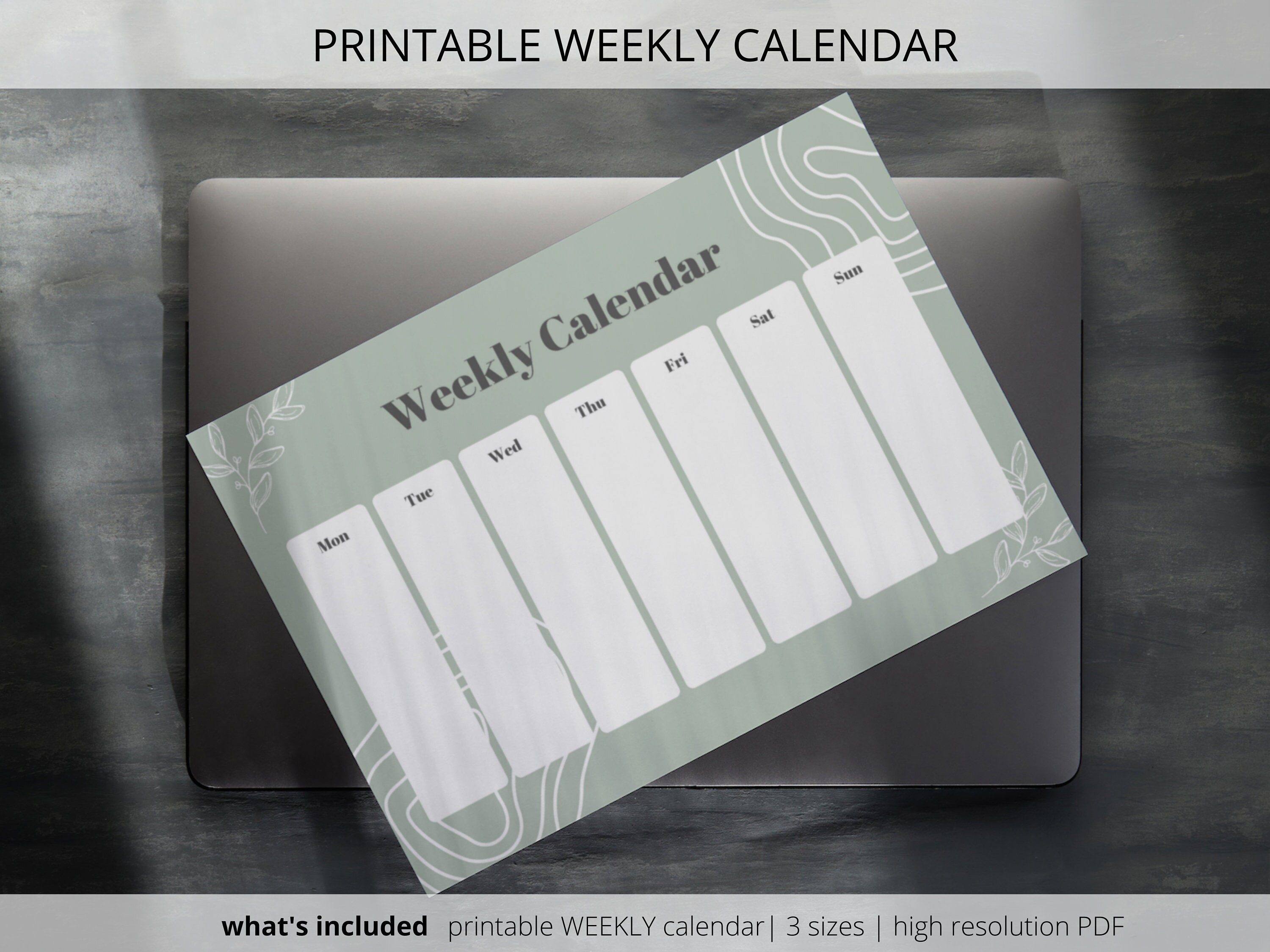 Printable Weekly Calendar Organiser - Etsy