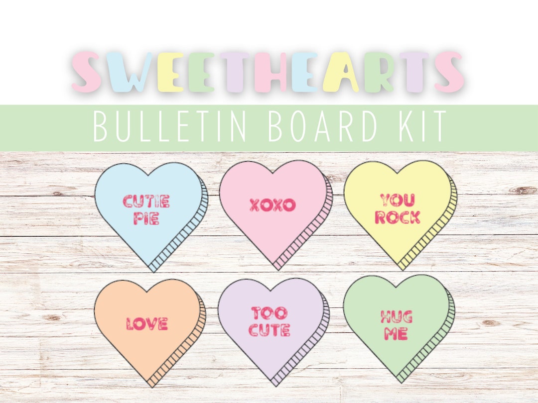 Sweetheart Candy Bulletin Board, Valentine's Day Classroom Decor ...